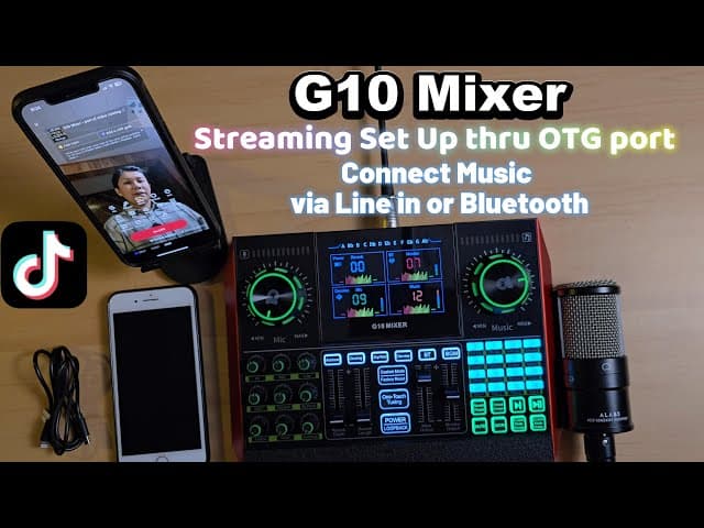 How to Set Up the G10 Mixer Tenlamp for Live Streaming on TikTok with ...