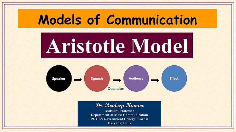 Understanding Aristotle's Model of Communication: Key Elements and ...