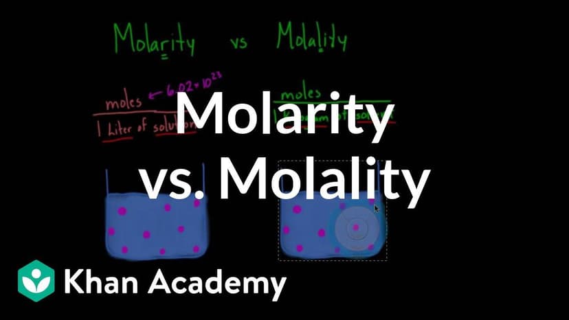 Understanding Molarity and Molality: Key Differences Explained | Galaxy.ai