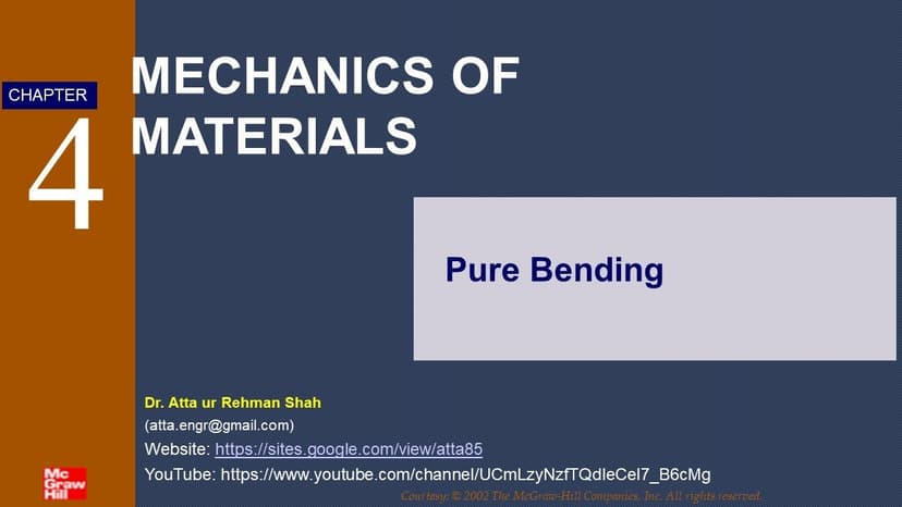 Understanding Pure Bending in Mechanics of Materials | Galaxy.ai