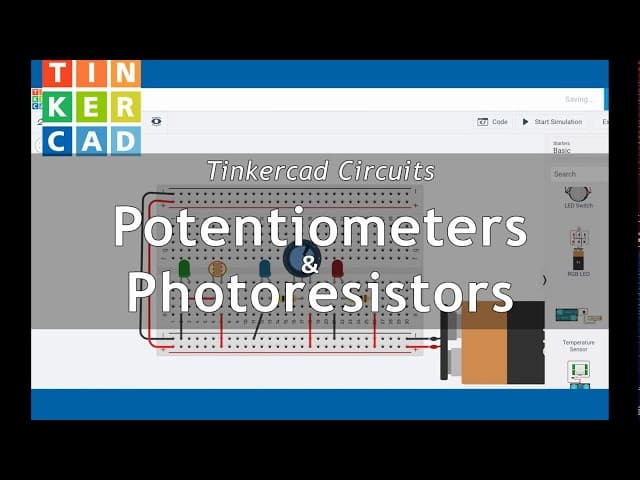 Exploring Tinkercad Circuits Controlling Led Brightness With Potentiometers And Photo Resistors