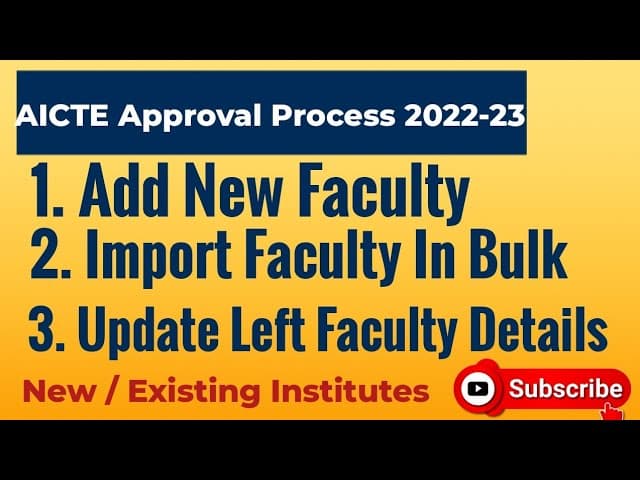A Comprehensive Guide to Adding Faculty Details in the AICTE Web Portal for 2022-23 | Galaxy.ai