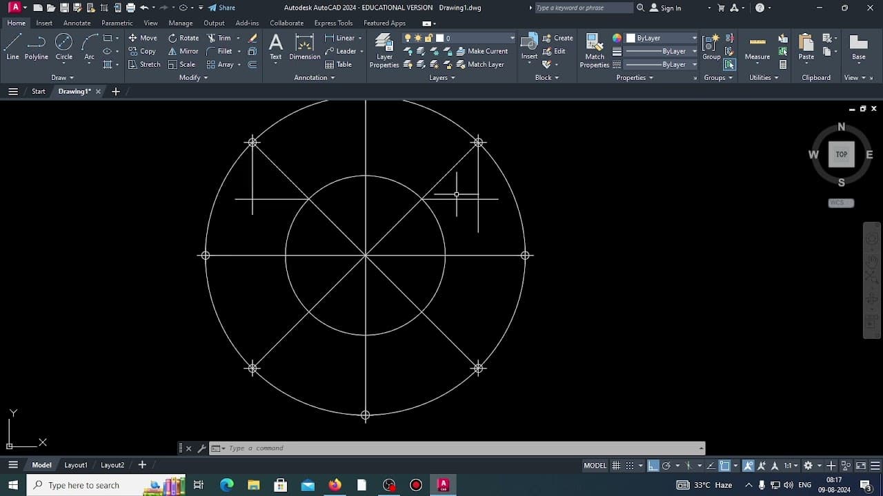 Mastering Ellipse Drawing with the Concentric Circle Method in AutoCAD ...