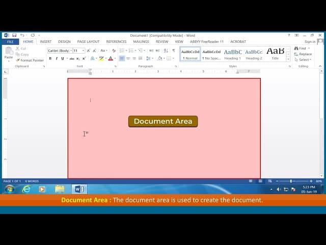 Understanding the Components of the MS Word Window | Galaxy.ai