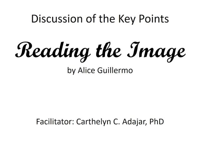 Understanding Art Through Alice Guillermo's Reading the Image | Galaxy.ai