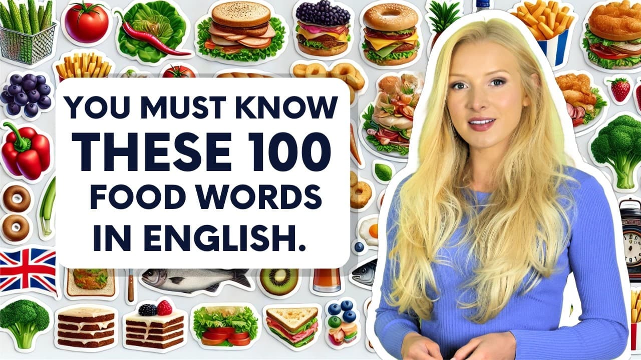 British Food Names Food Word And Picture Cards English/Mandarin