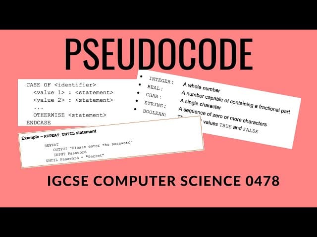 Mastering Pseudocode for IGCSE Computer Science: A Comprehensive Guide | Galaxy.ai | Galaxy.ai