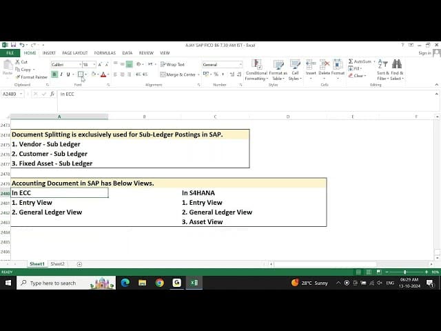 Understanding Document Splitting in SAP S/4 HANA FICO | Galaxy.ai | Galaxy.ai