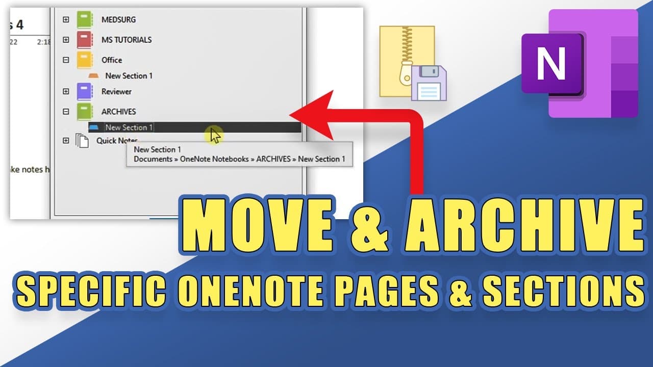Mastering OneNote: A Step-by-Step Guide to Archiving Pages and Sections ...