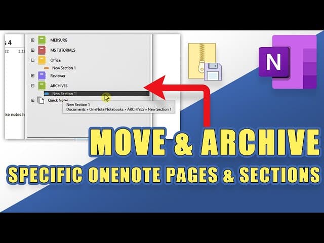 Mastering OneNote: A Step-by-Step Guide to Archiving Pages and Sections ...